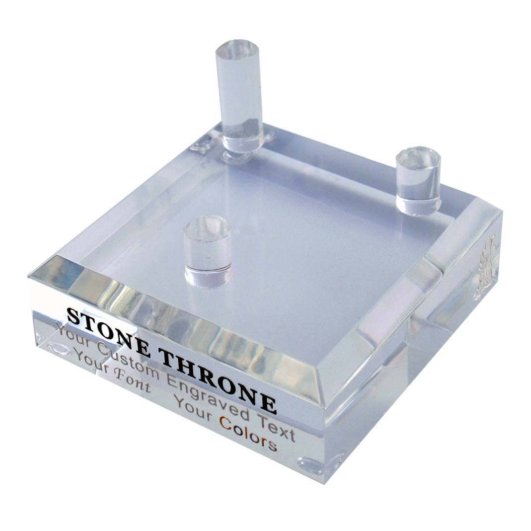 Clear Engraved Acrylic Display Stands for Minerals, Fossils, and More ...